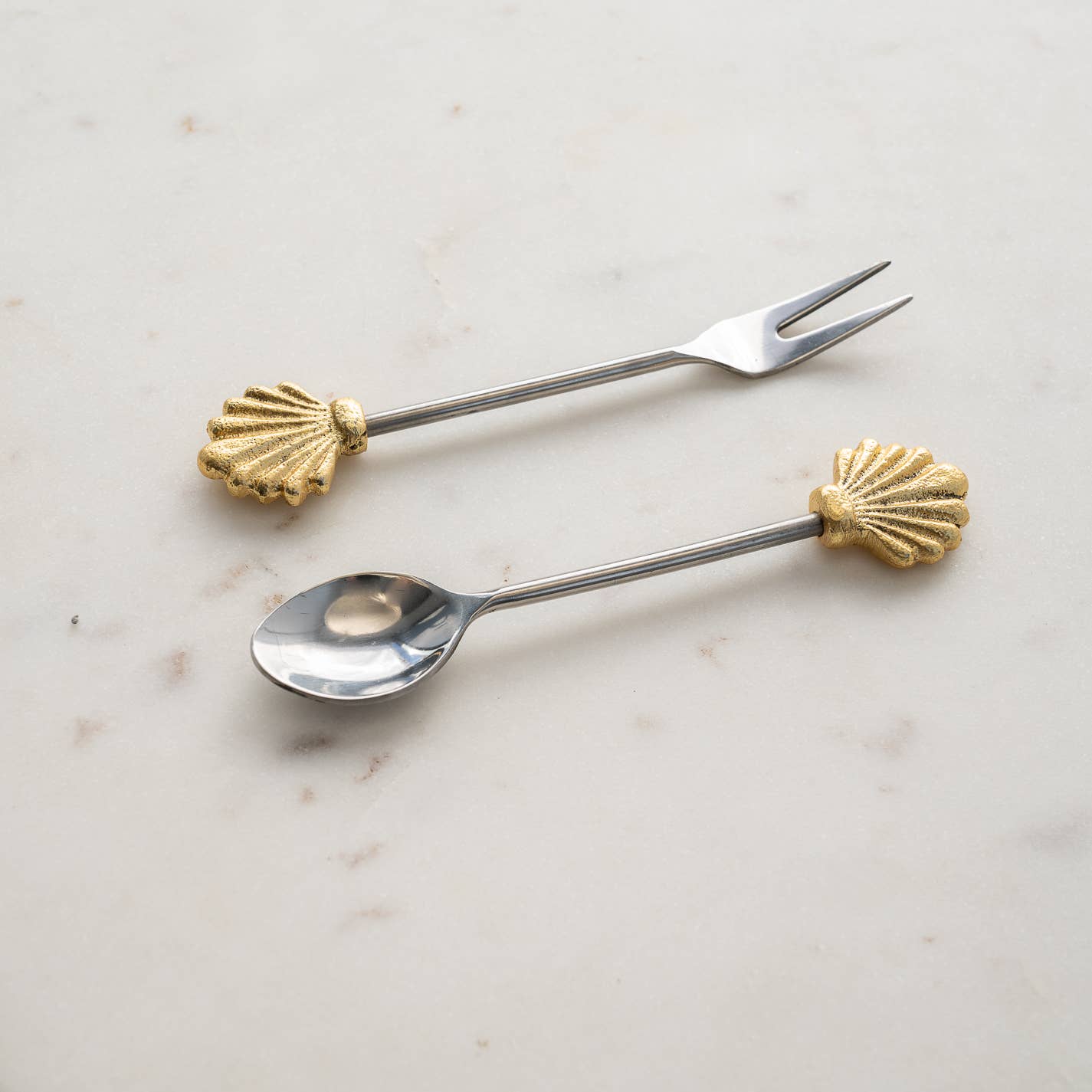 Golden Seashell Cutlery Set | Books, Souvenirs & Giftware | Pearls of ...