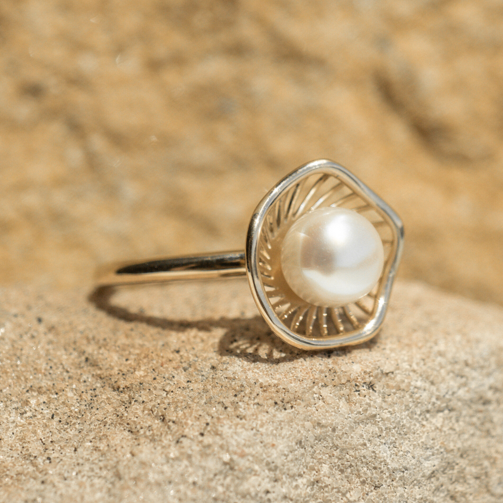 Mangrove Lily Pearl Ring | Australian Akoya Pearl | Pearls of Australia