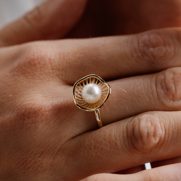 Mangrove Lily Pearl Ring | Australian Akoya Pearl | Pearls of Australia