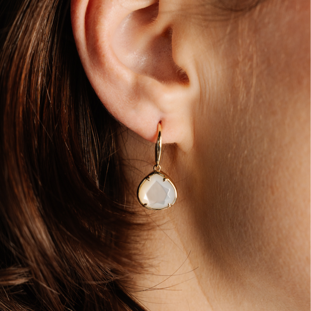 Radiance Pear Hook Earrings | Mother of Pearl | Pearls of Australia