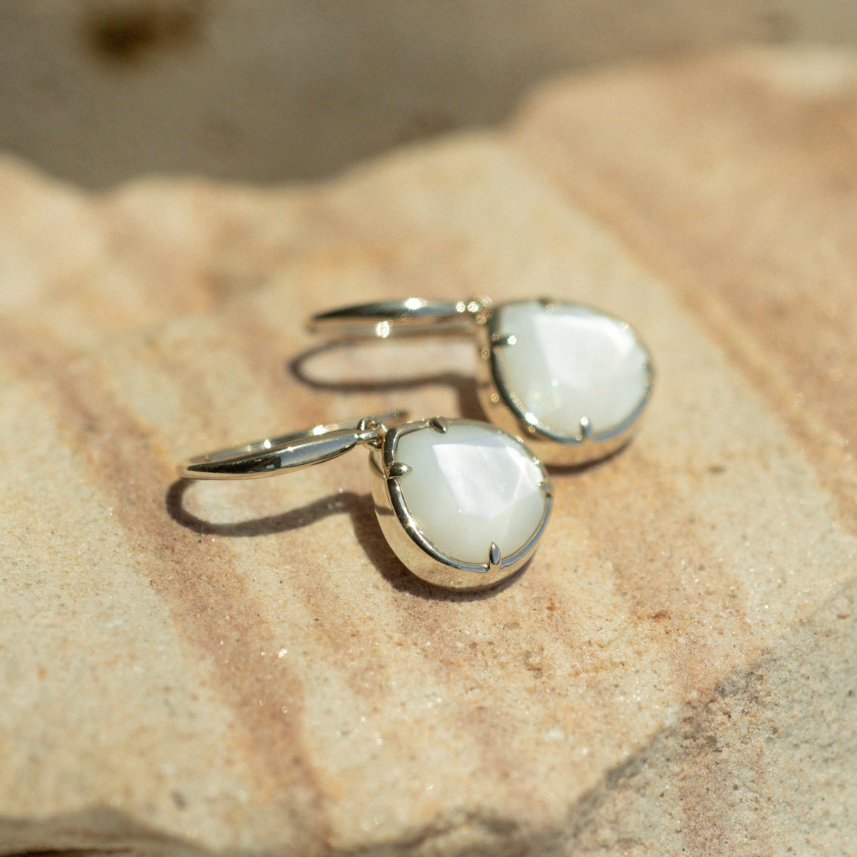 Radiance Pear Hook Earrings | Mother of Pearl | Pearls of Australia